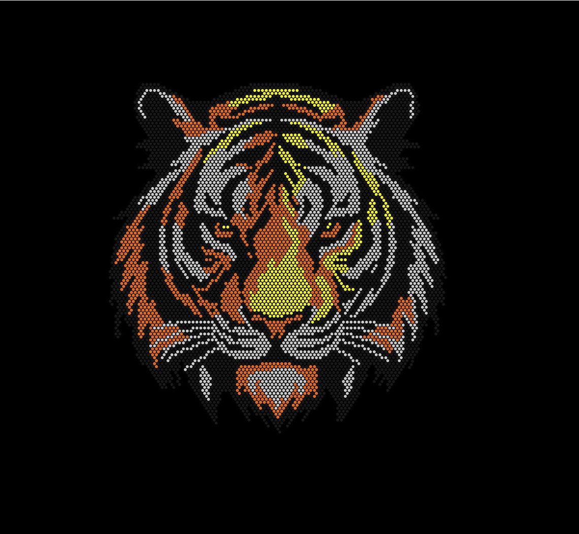 Tiger Rhinestone Template,tiger Svg Pattern,svg ,tiger Design ...