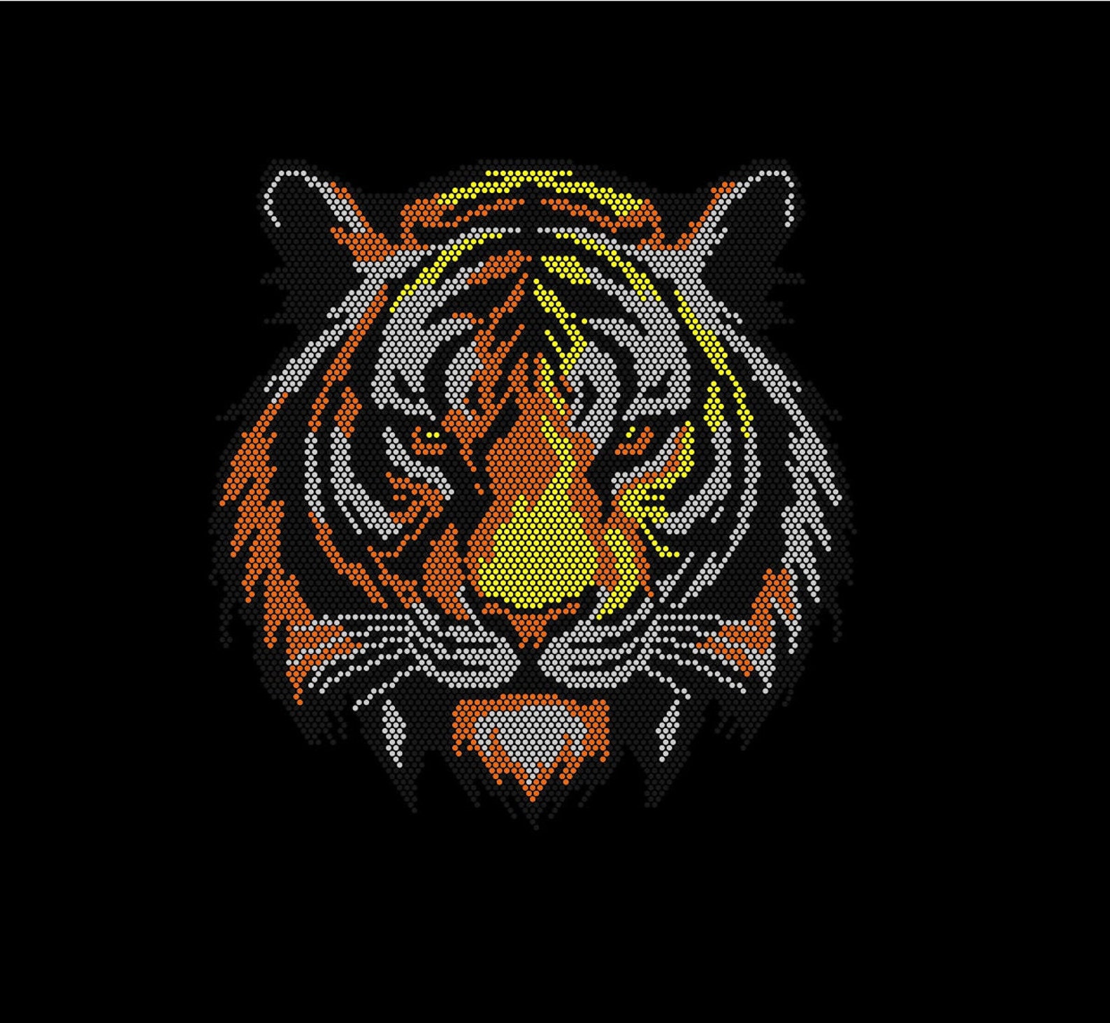 Tiger Rhinestone Template,tiger Svg Pattern,svg ,tiger Design ...