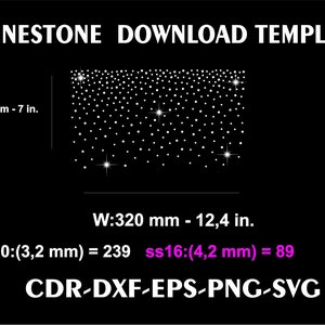 Scatter Rhinestone Template,ss10 Ss16 Rhinestone Template,svg Pattern ...