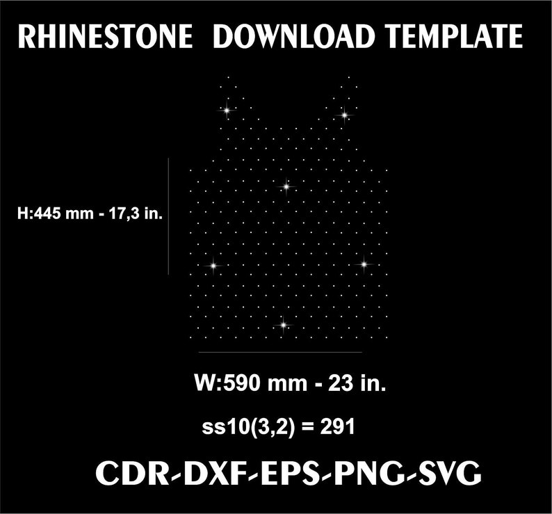 Rhinestone Scattered Pattern Template: SVG, Cricut (digital Download ...