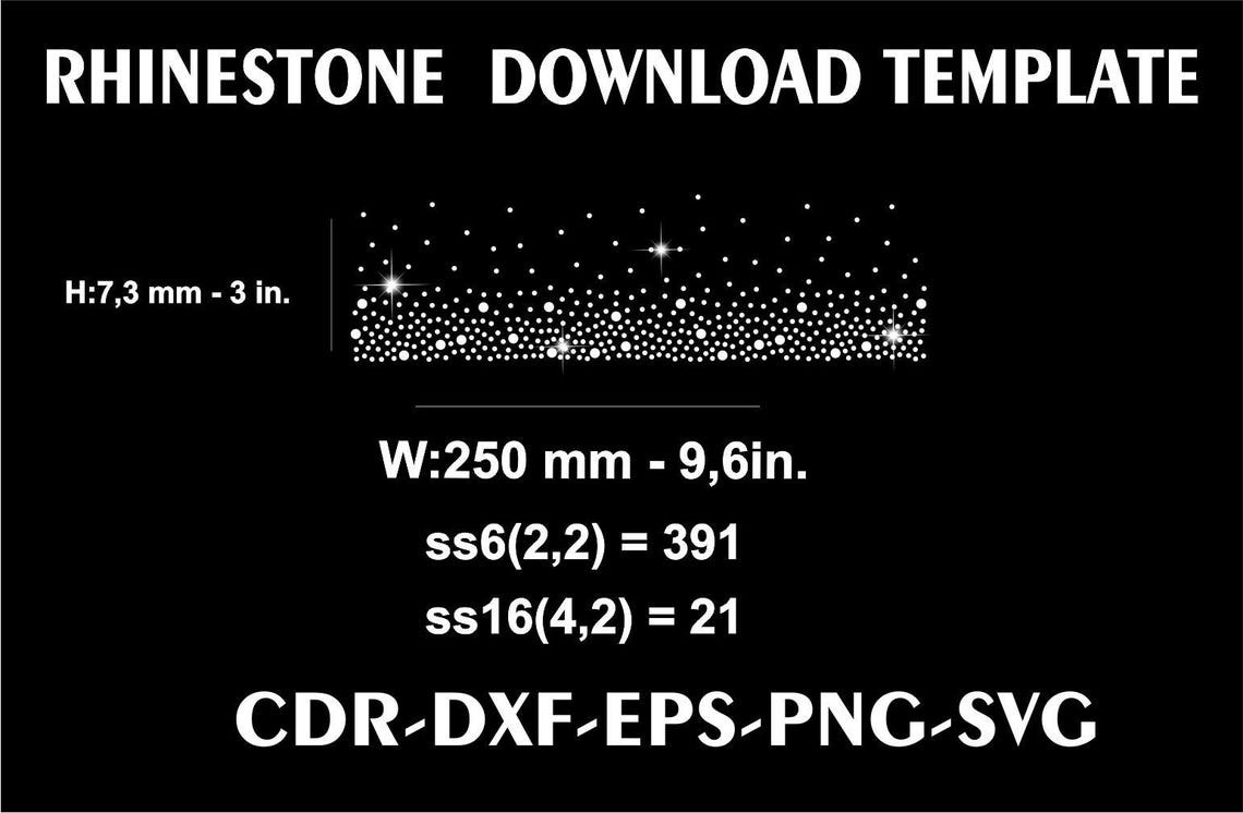 Scatter Rhinestone Template,ss6 Ss16 Thinestone Template,svg Pattern ...