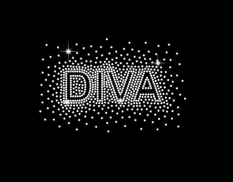 DIVA Rhinestone Template,diva Pattern,diva Digital Download,svg,png ...