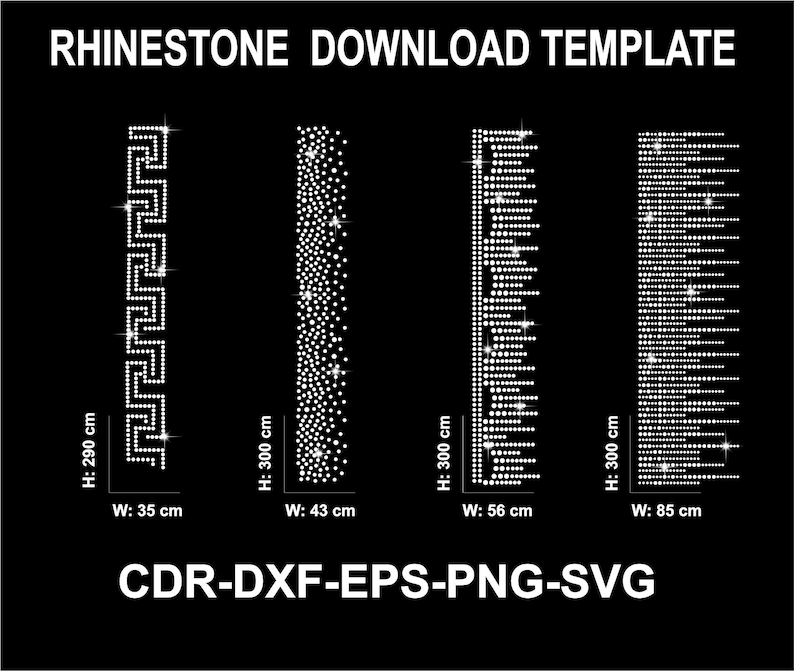 Cheer Bow Rhinestone Template, Ss6, Ss10 SVG, PNG, Digital Various ...