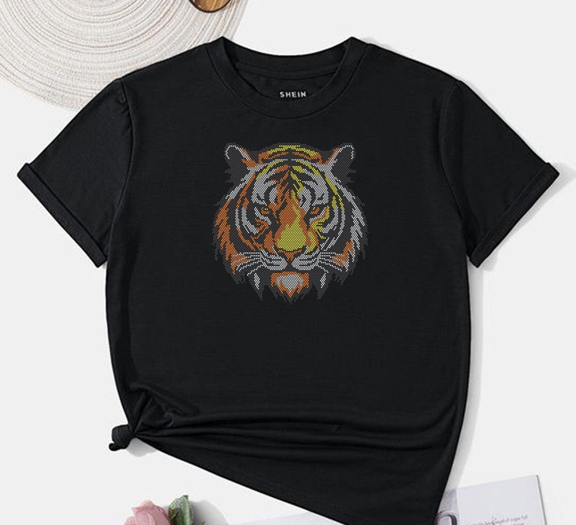 Tiger Rhinestone Template,tiger Svg Pattern,svg ,tiger Design ...