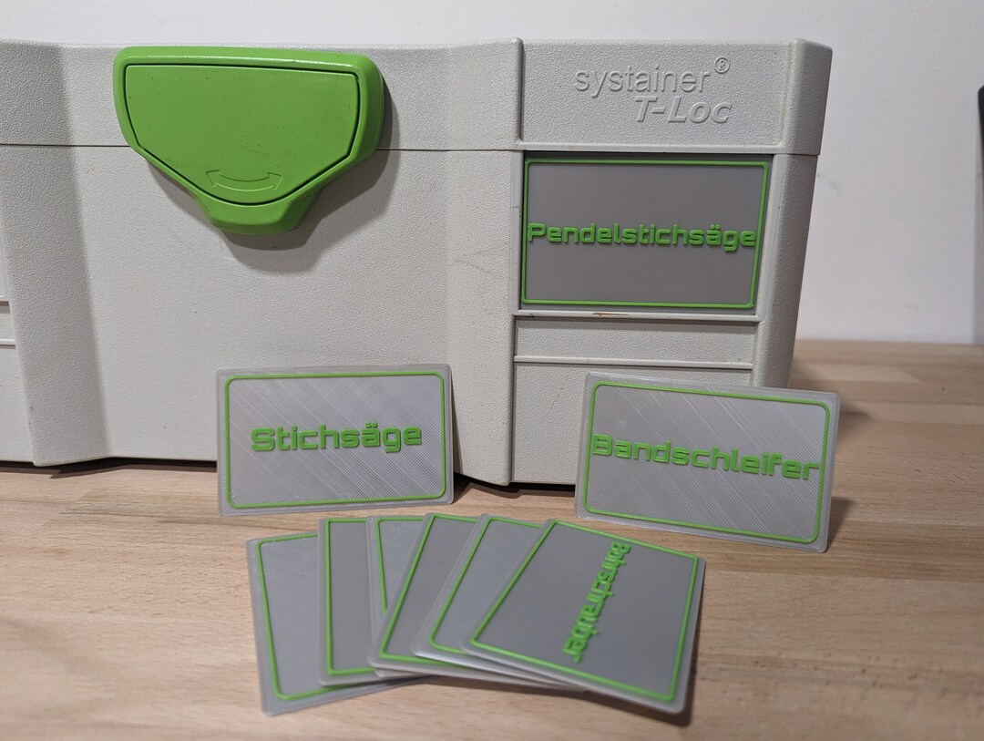 Systainer Labeling Card for Festool, Bosch, Stier and Much More ...