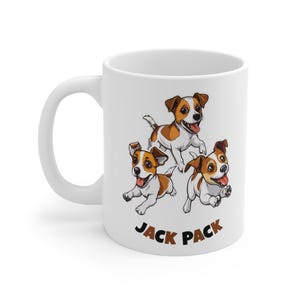 Jack Russel Animated Coffee Mug, Cute Tea Cup, Dog Lover Gift, Pet ...