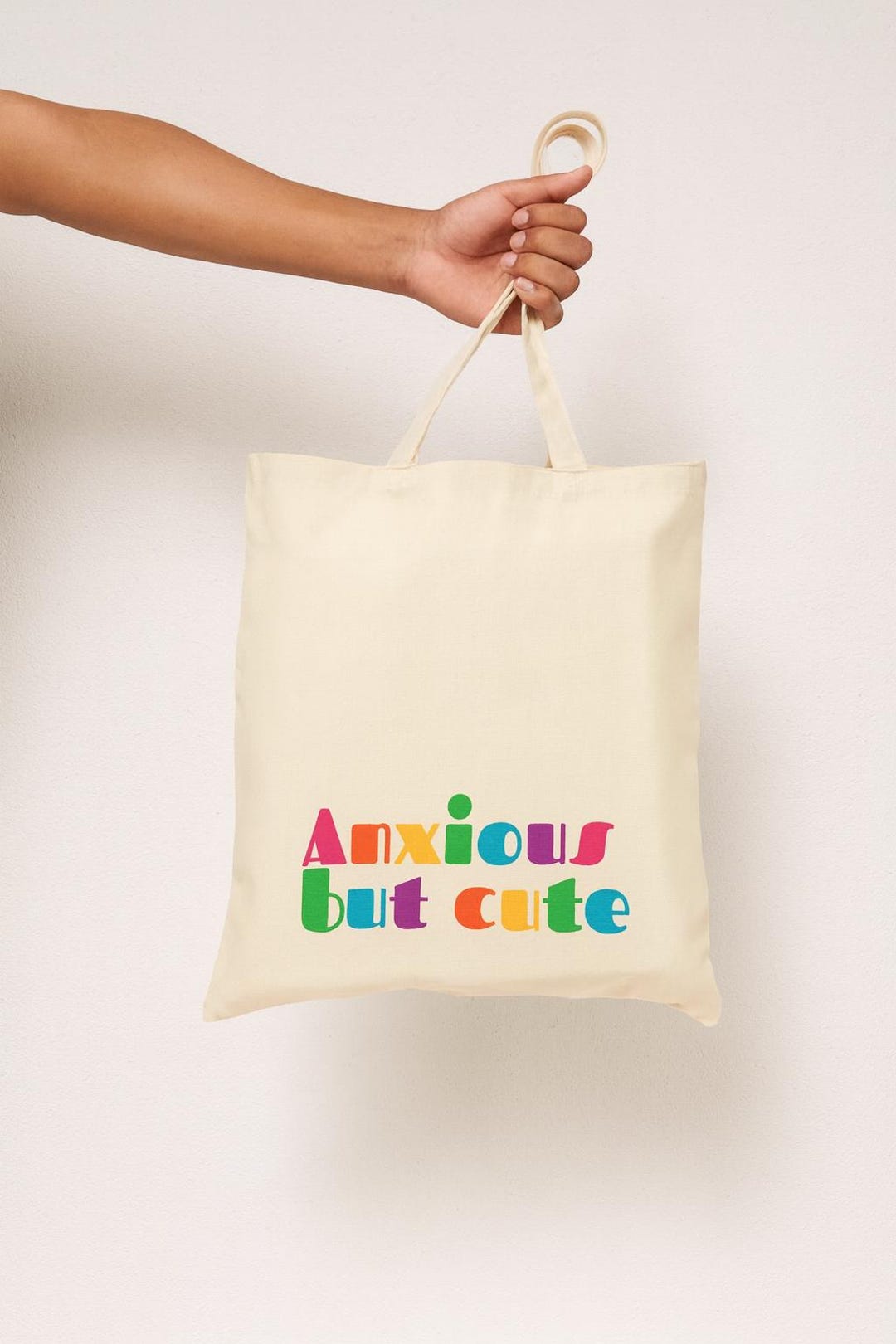 Anxious but Cotton Canvas Tote Bag, Funny Introvert Gift - Etsy
