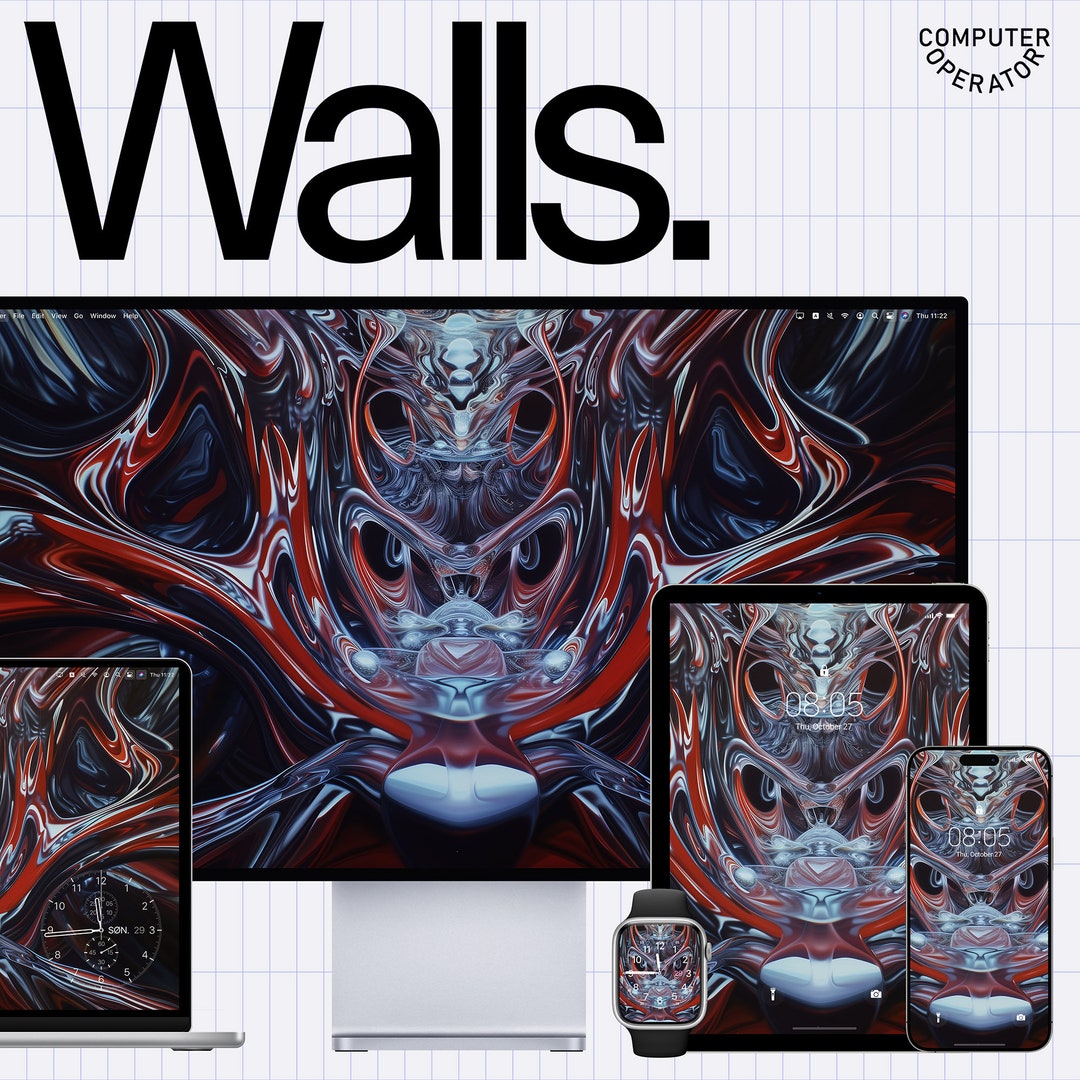 Y2K Alien Matrix Palladium DJ iPhone MacBook iPad Wallpaper Set ...