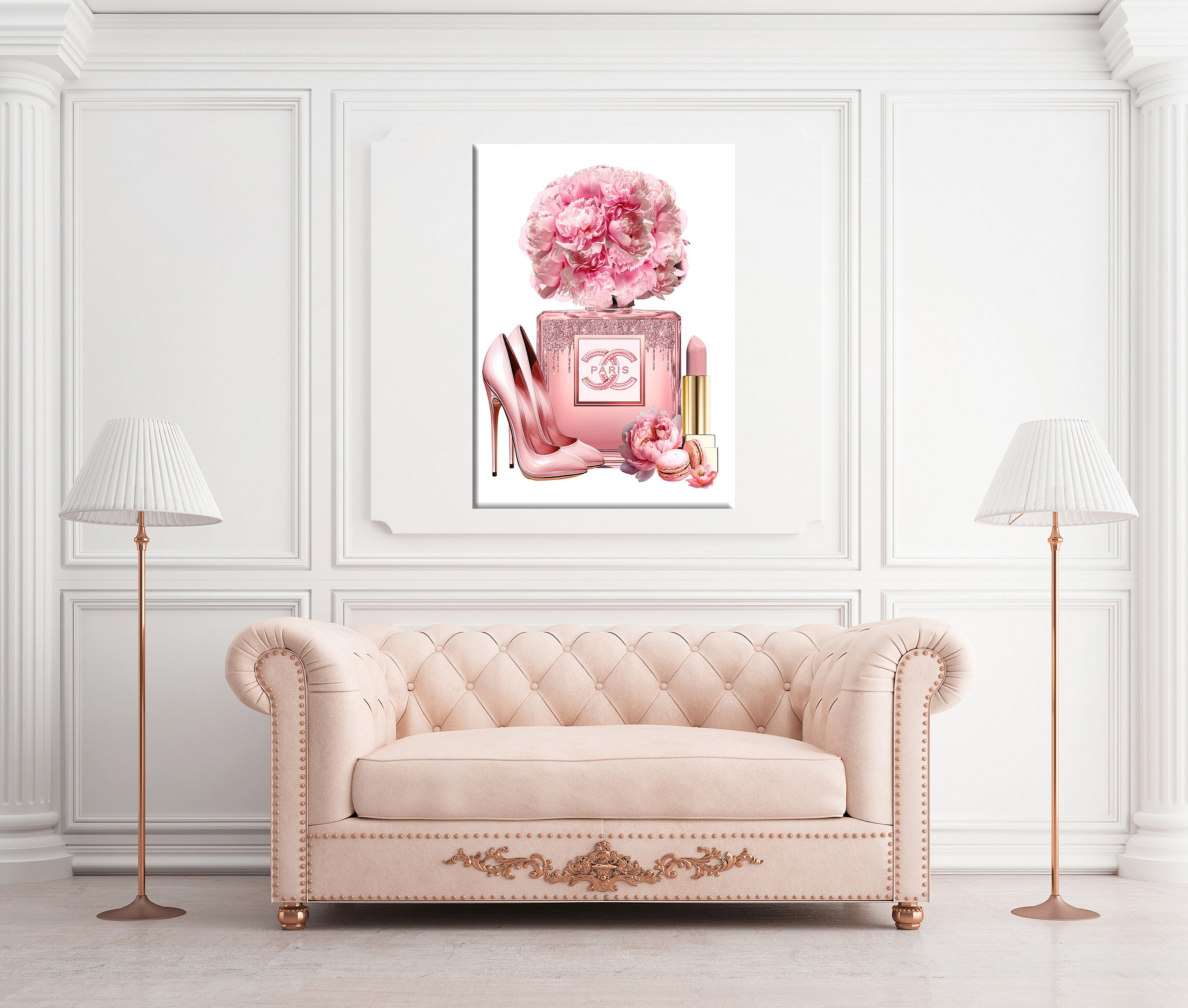 Glam Perfume Bottle Fashion Wall Art Canvas Fashion Poster Perfume ...