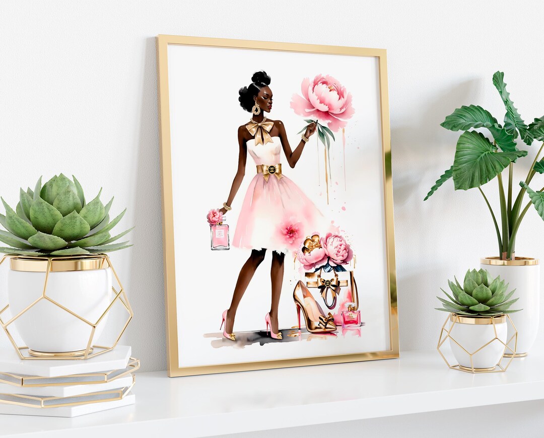 Fashion Wall Art Fashion Pink Wall Art Girl Poster Fashion Prints ...