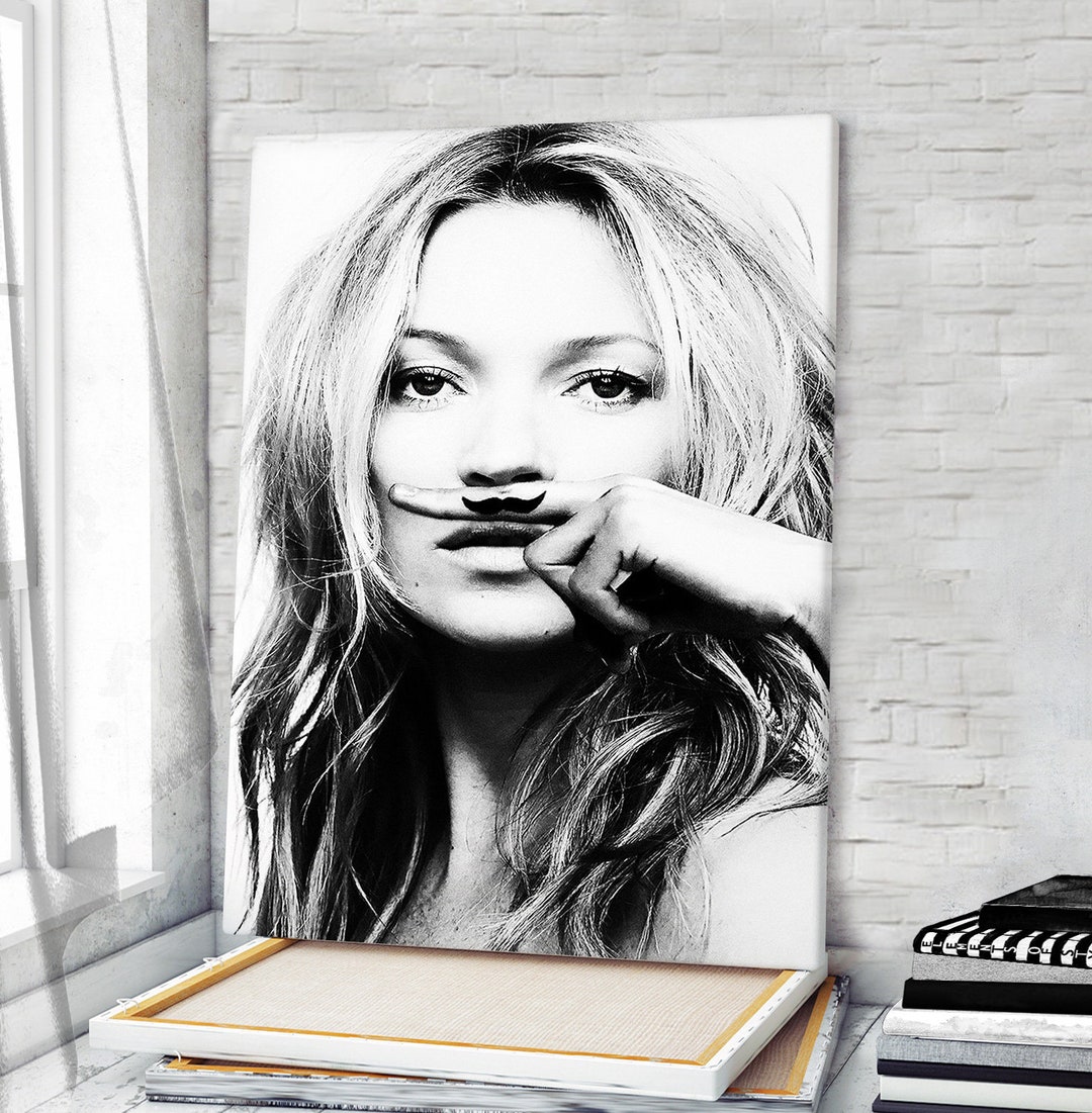 Fashion Wall Art Kate Moss Canvas Art Kate Moss Poster Kate Moss Print ...