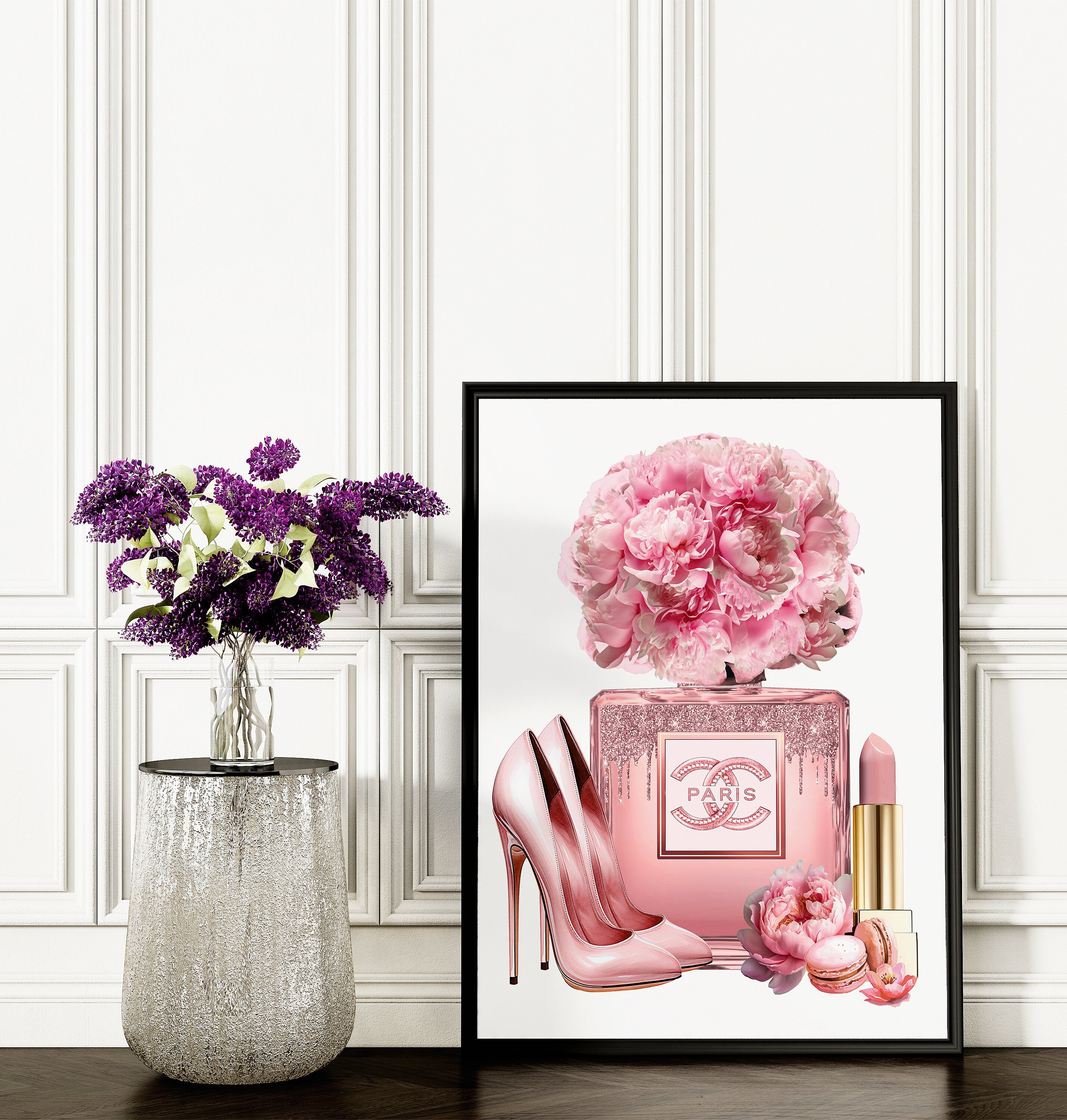 Glam Perfume Bottle Fashion Wall Art Canvas Fashion Poster Perfume ...