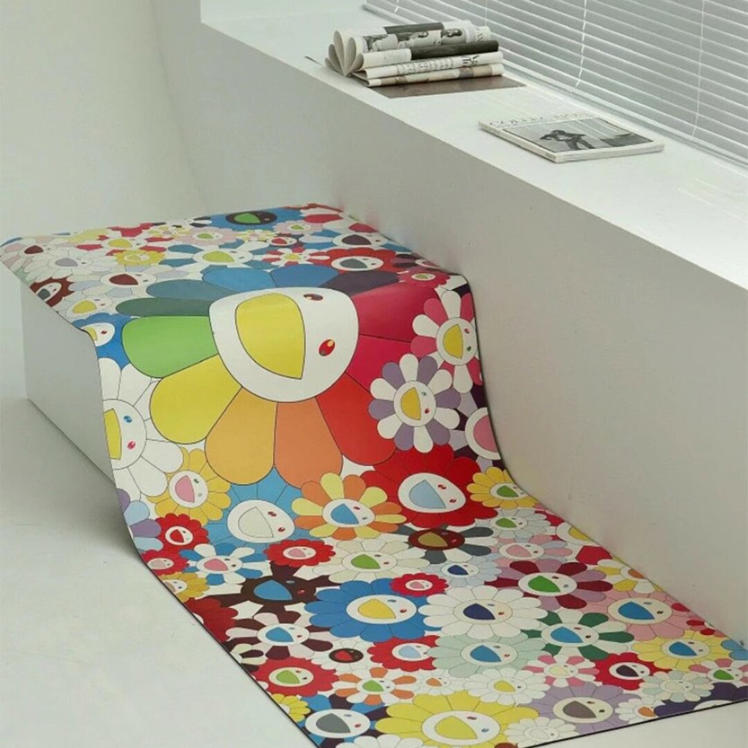 Takashi Murakami Sunflower Smile Yoga Mat - Etsy