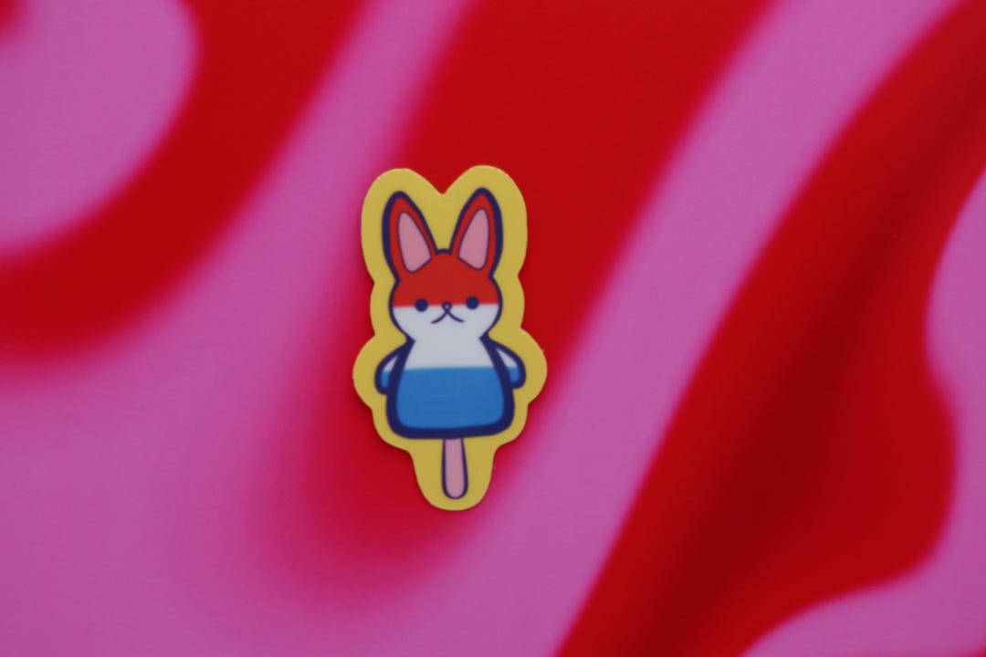 Bunny Bomb Pop Sticker - Etsy