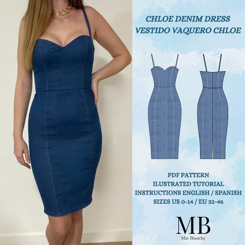 Denim Maxi Dress - Etsy