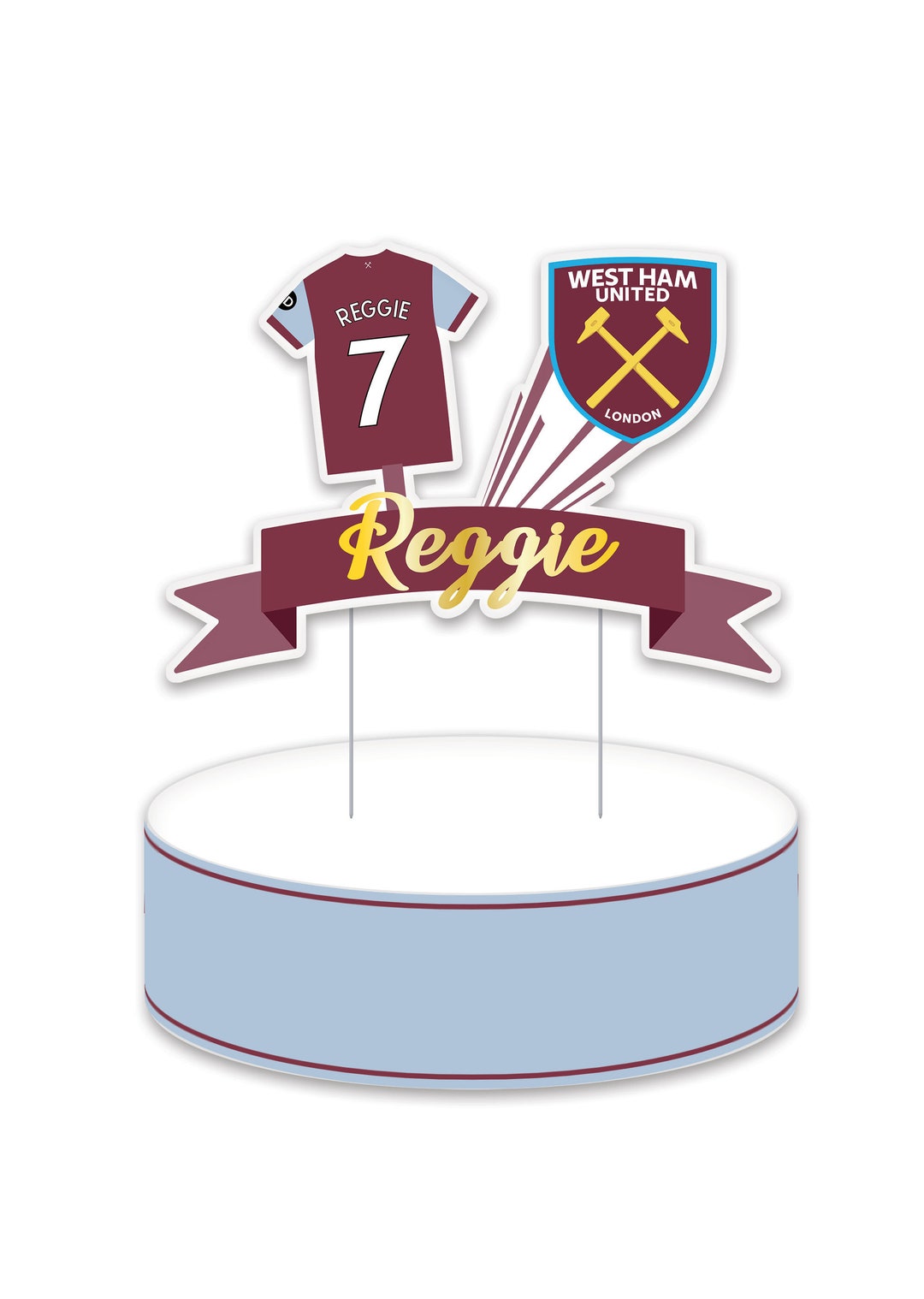 Personalised FOOTBALL TEAM Cake Topper Bundle - Etsy