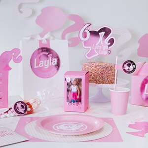 Personalised BARBIE INSPIRED - Lets Go Party Box - Etsy