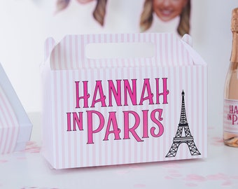 Hen Party Box IN PARIS Personalised Luxe Gift Favour Boxes Girls Trip ...