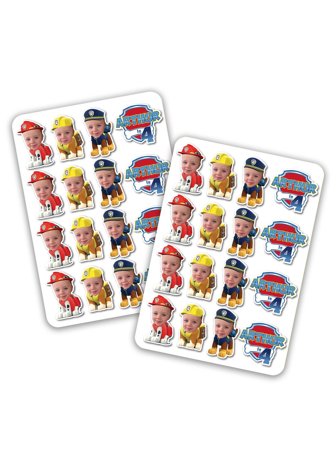 Personalised PAW PATROL Sticker Pack - Etsy