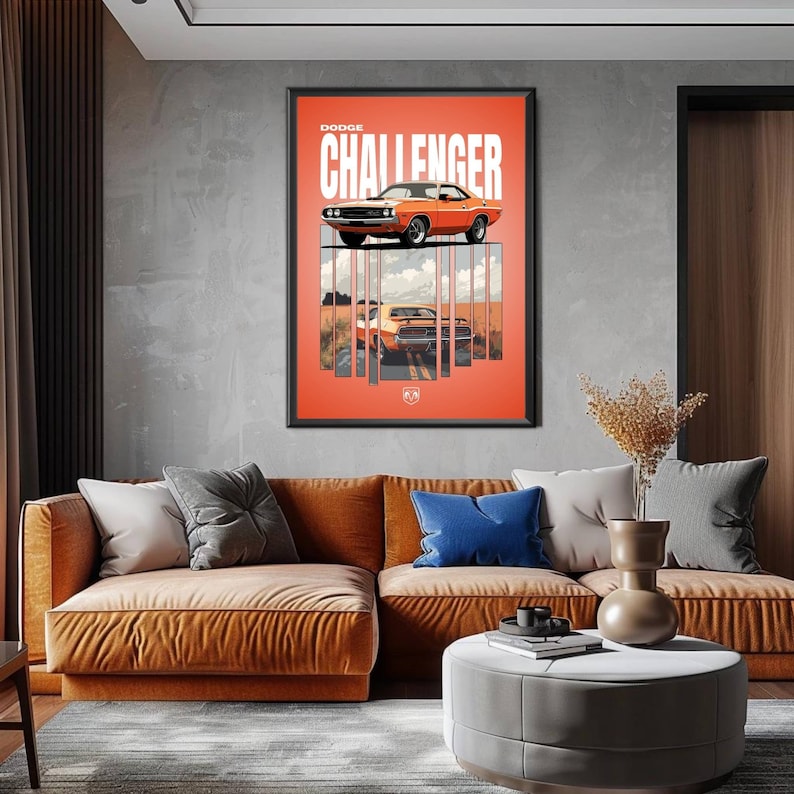 Dodge Challenger Poster, Dodge Challenger Print, Car Poster, Car Print ...