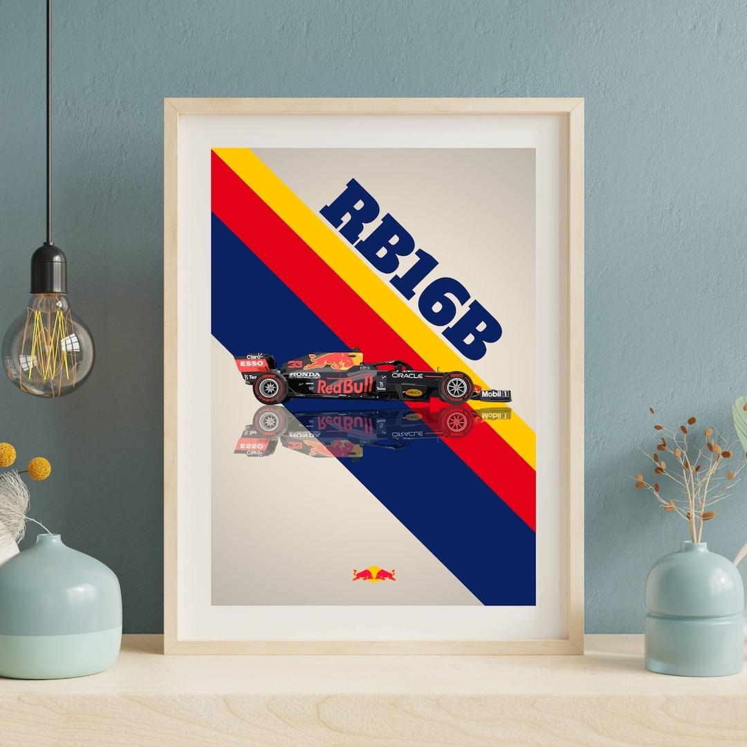 Red Bull RB16B Poster, Red Bull RB16B Print, Car Poster, Formula 1 ...