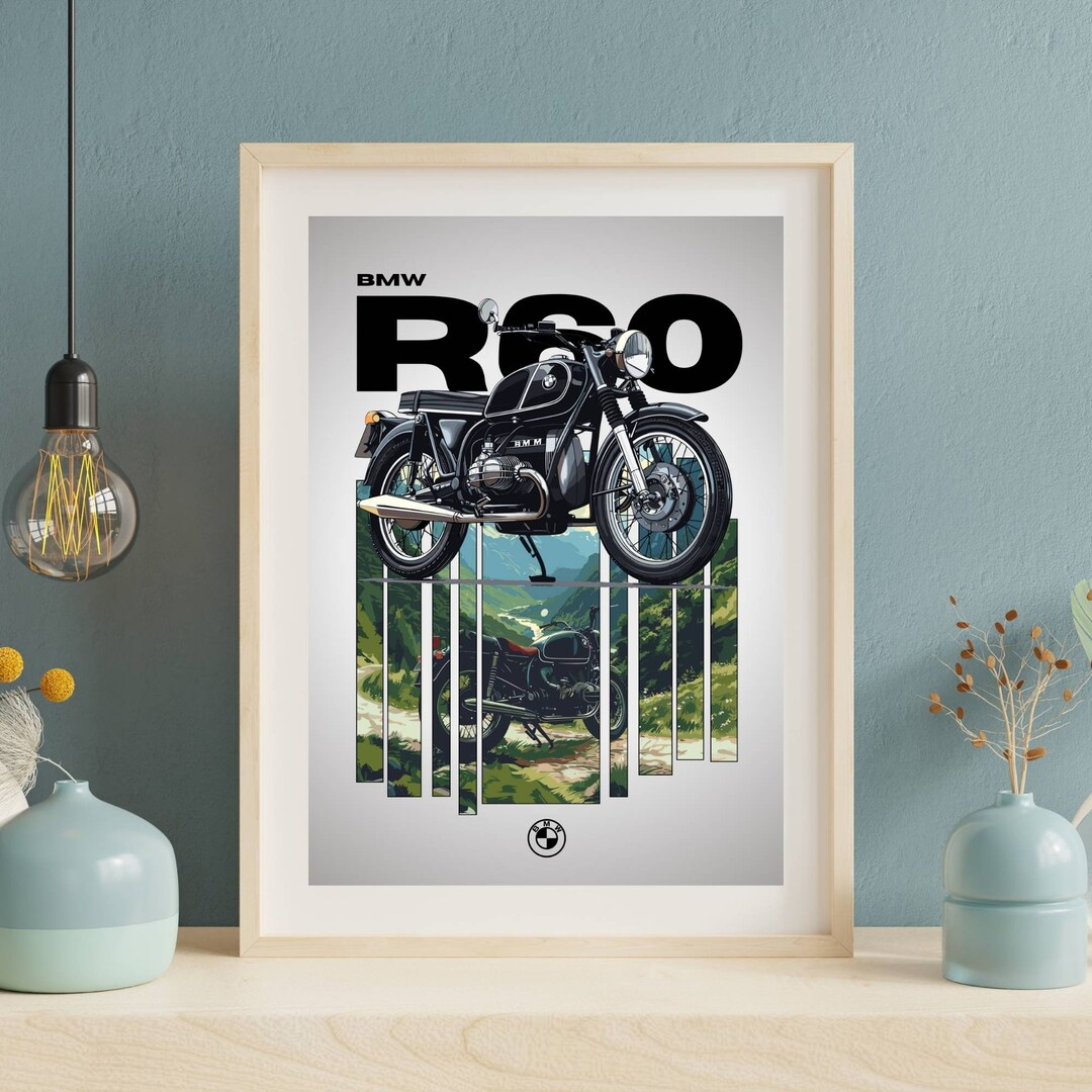 BMW R60 Poster, BMW R60 Print, Bike Poster, Bike Print, Bike Art ...