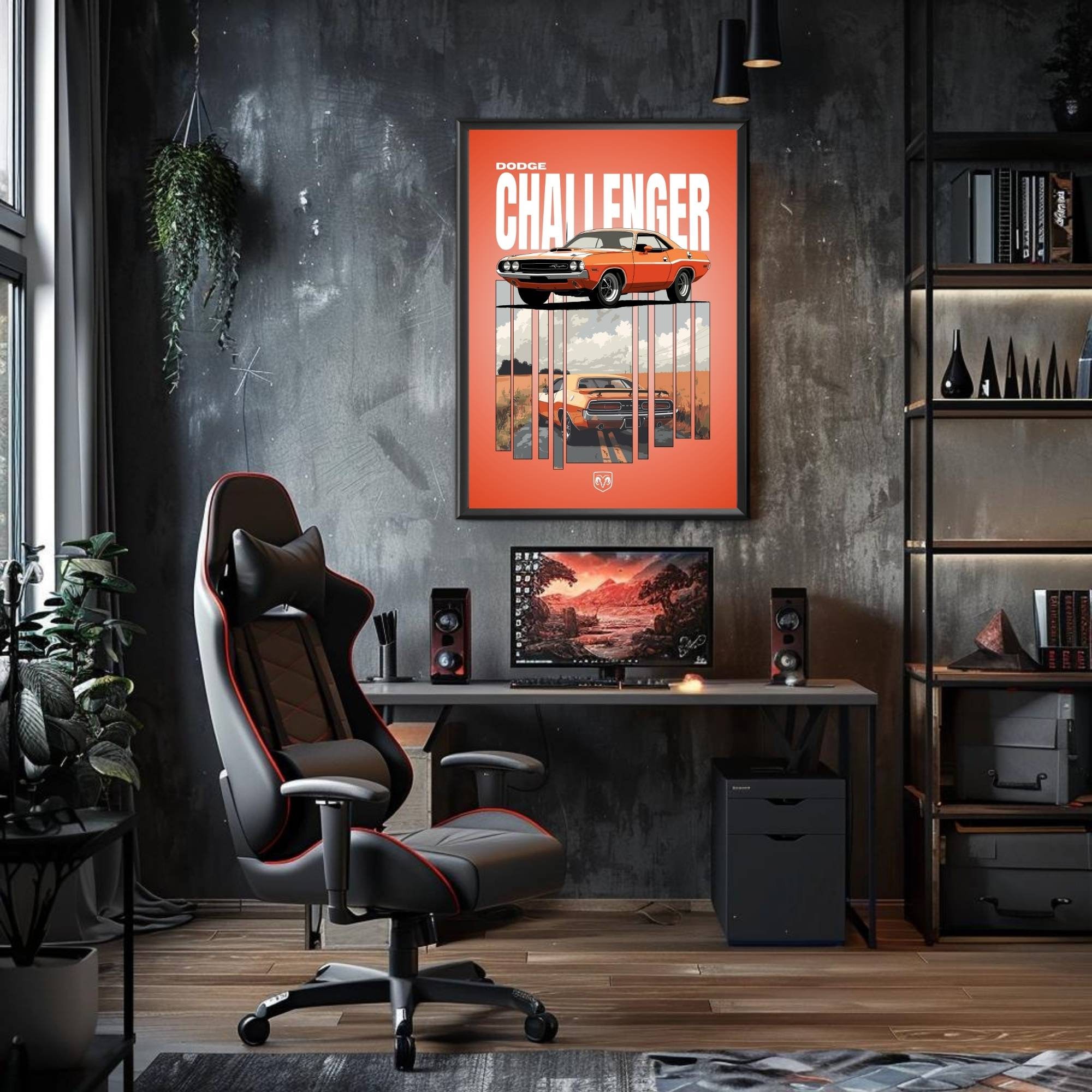 Dodge Challenger Poster, Dodge Challenger Print, Car Poster, Car Print ...