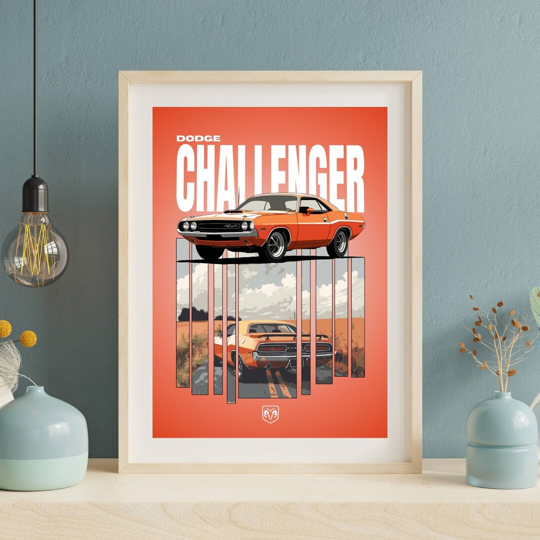 Dodge Challenger Poster, Dodge Challenger Print, Car Poster, Car Print ...