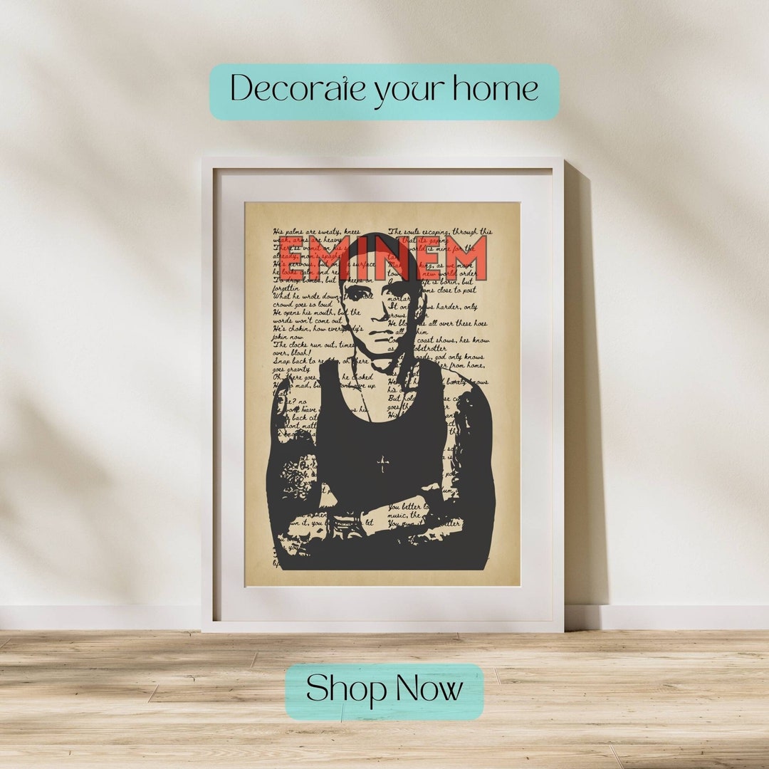 Eminem Print, Music Art, Eminem Poster, Music Poster, Music Print ...