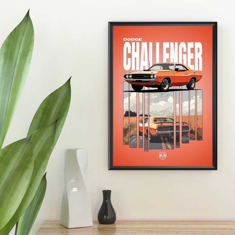 Dodge Challenger Poster, Dodge Challenger Print, Car Poster, Car Print ...