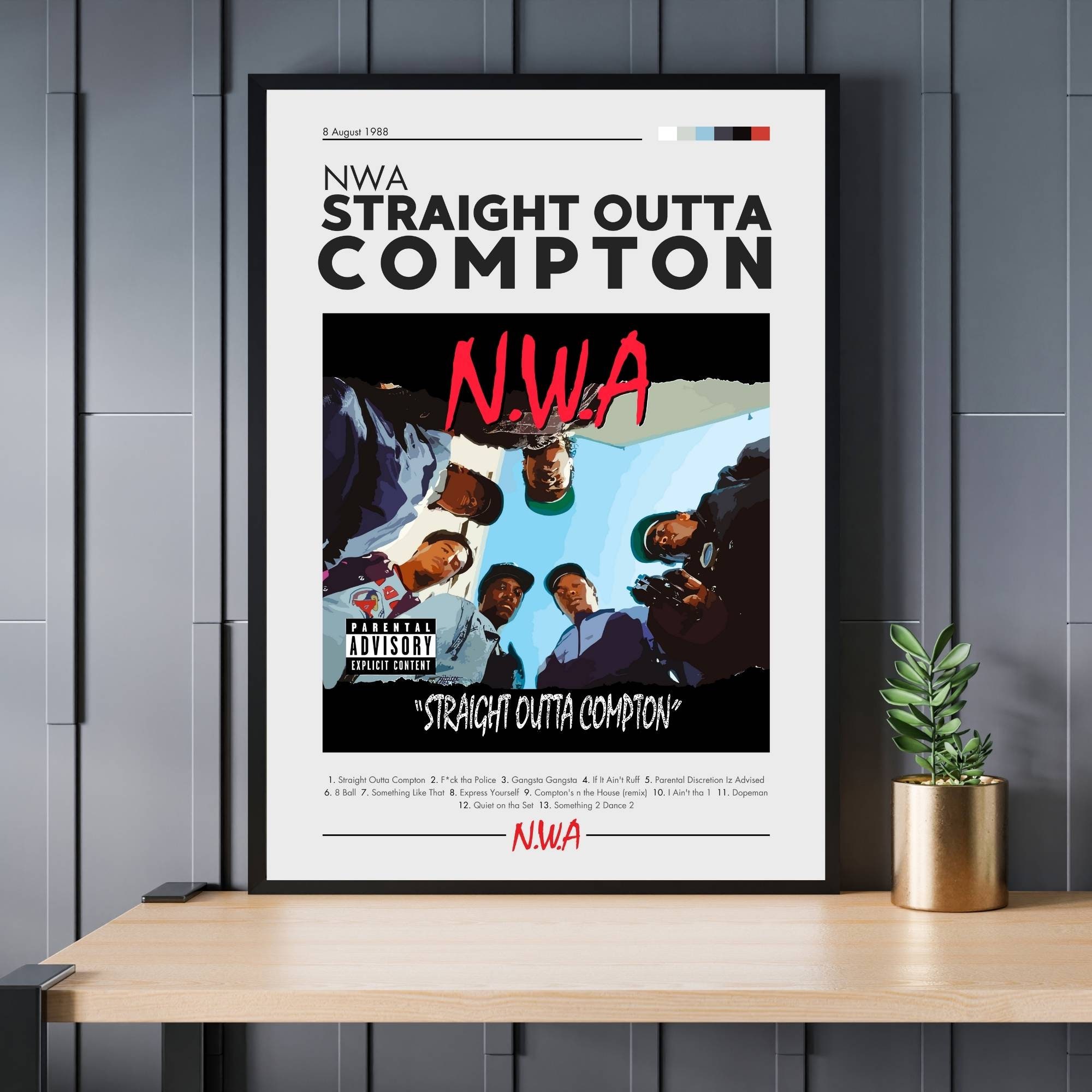NWA Poster, Music Poster, Album Poster, NWA Print, Digital Download ...
