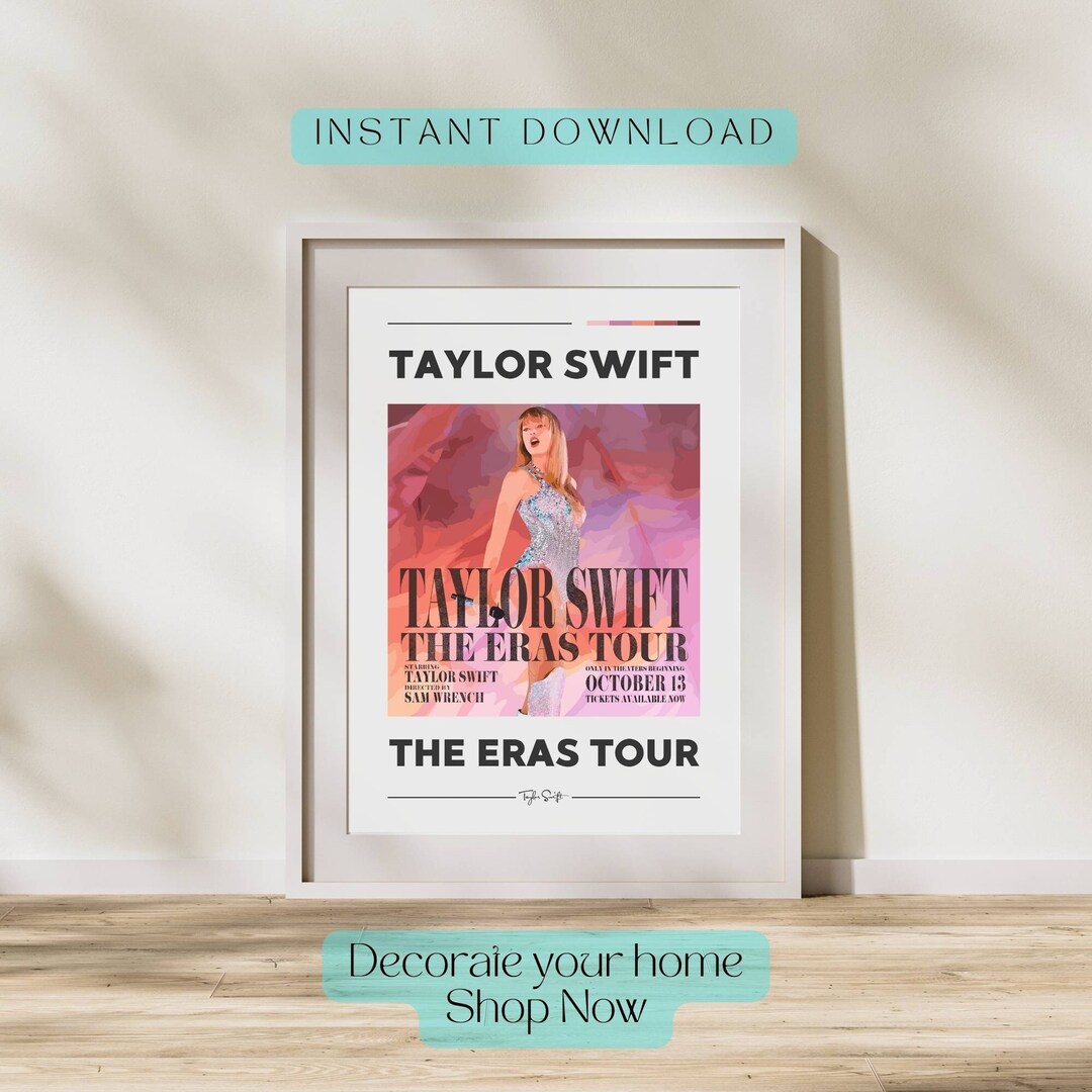 Taylor Swift Poster, Taylor Swift Print, Music Poster, the Eras Tour ...