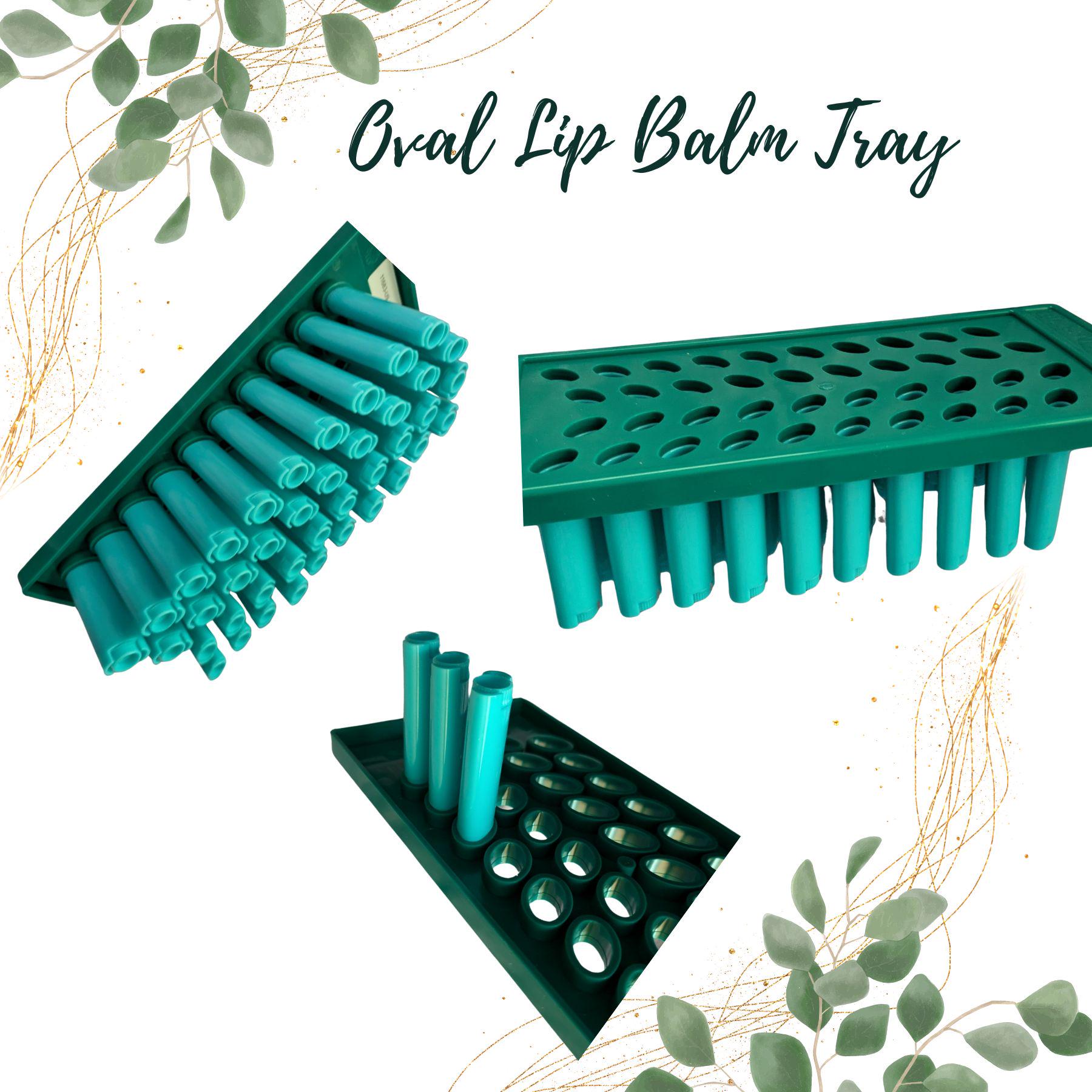 Lip Balm Plastic Oval Filling Tray With Scraper for Oval .15 Oz Lip ...