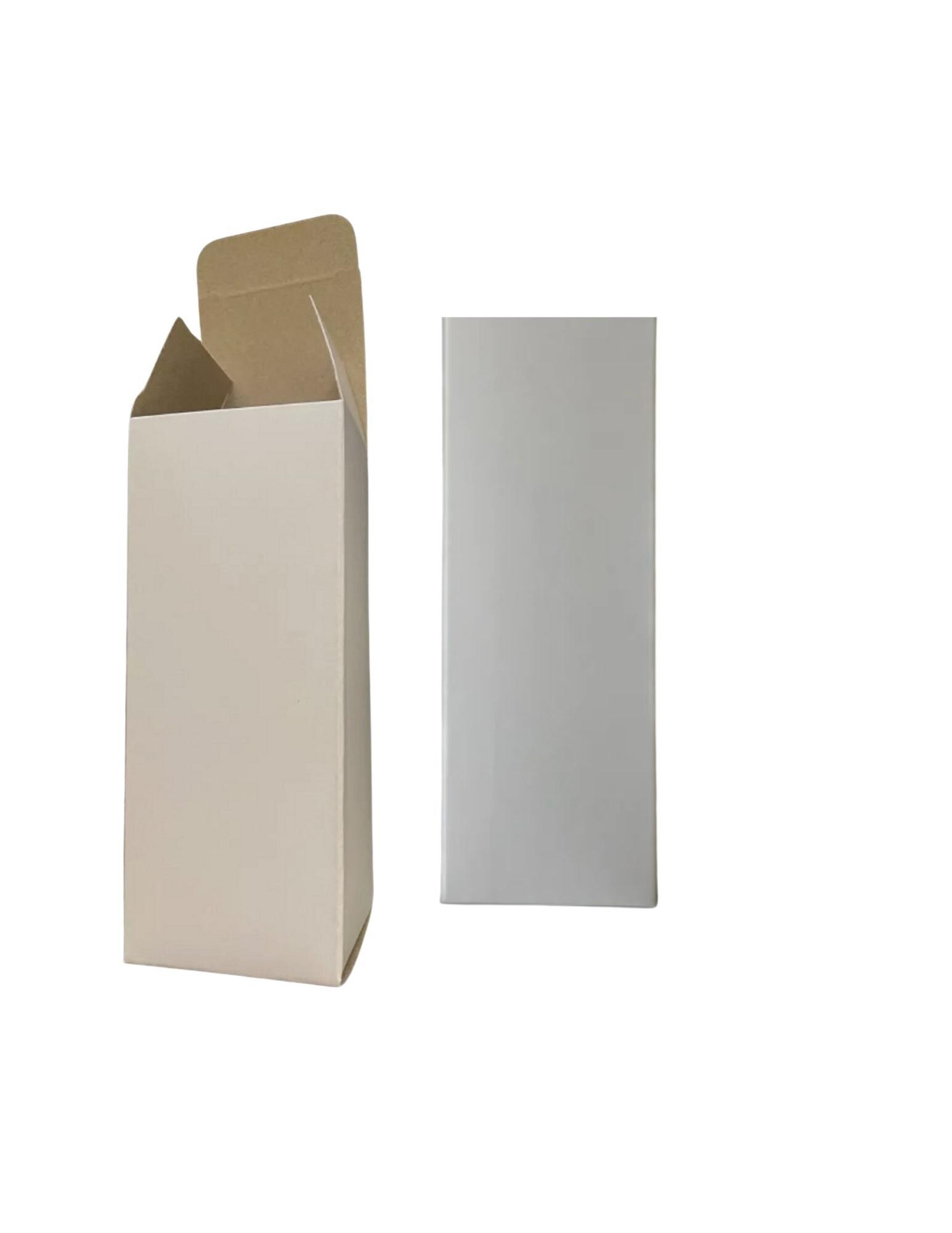 White Tuck Top Paperboard Gift Box 2"x2"x6" or 2"x2"x5" Easy Assemble ...