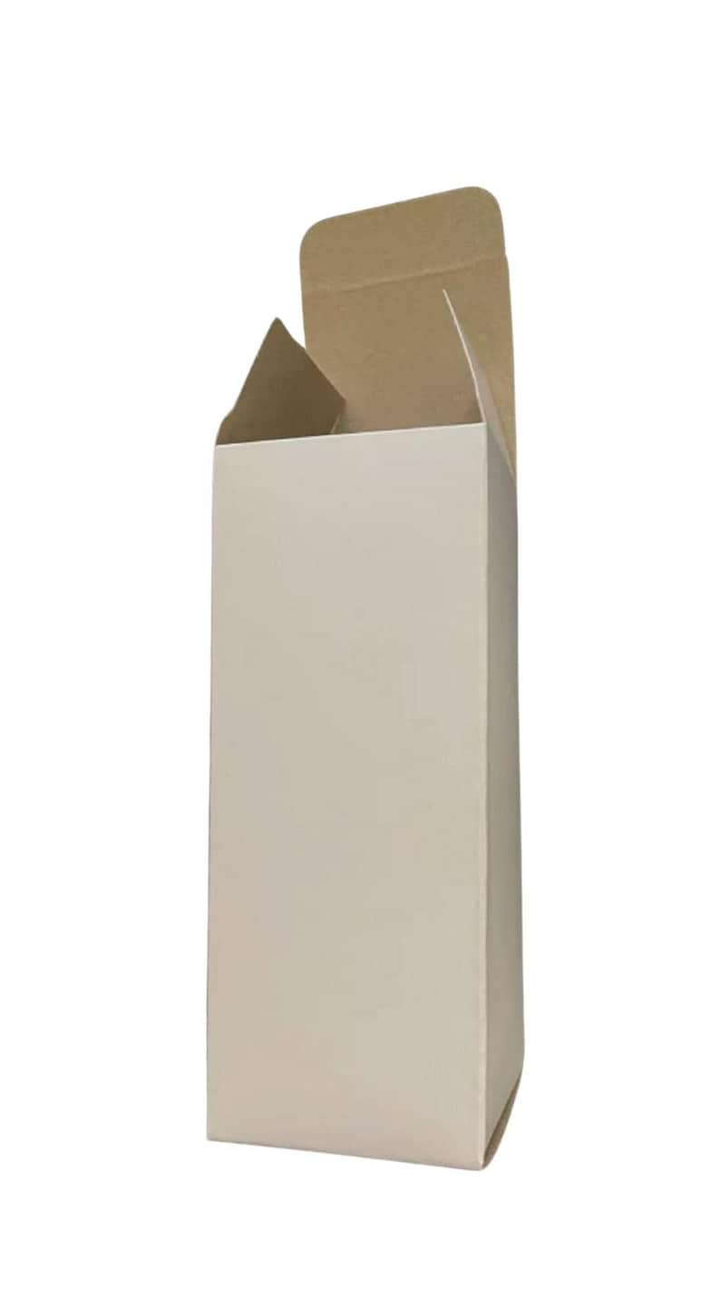 White Tuck Top Paperboard Gift Box 2"x2"x6" or 2"x2"x5" Easy Assemble ...