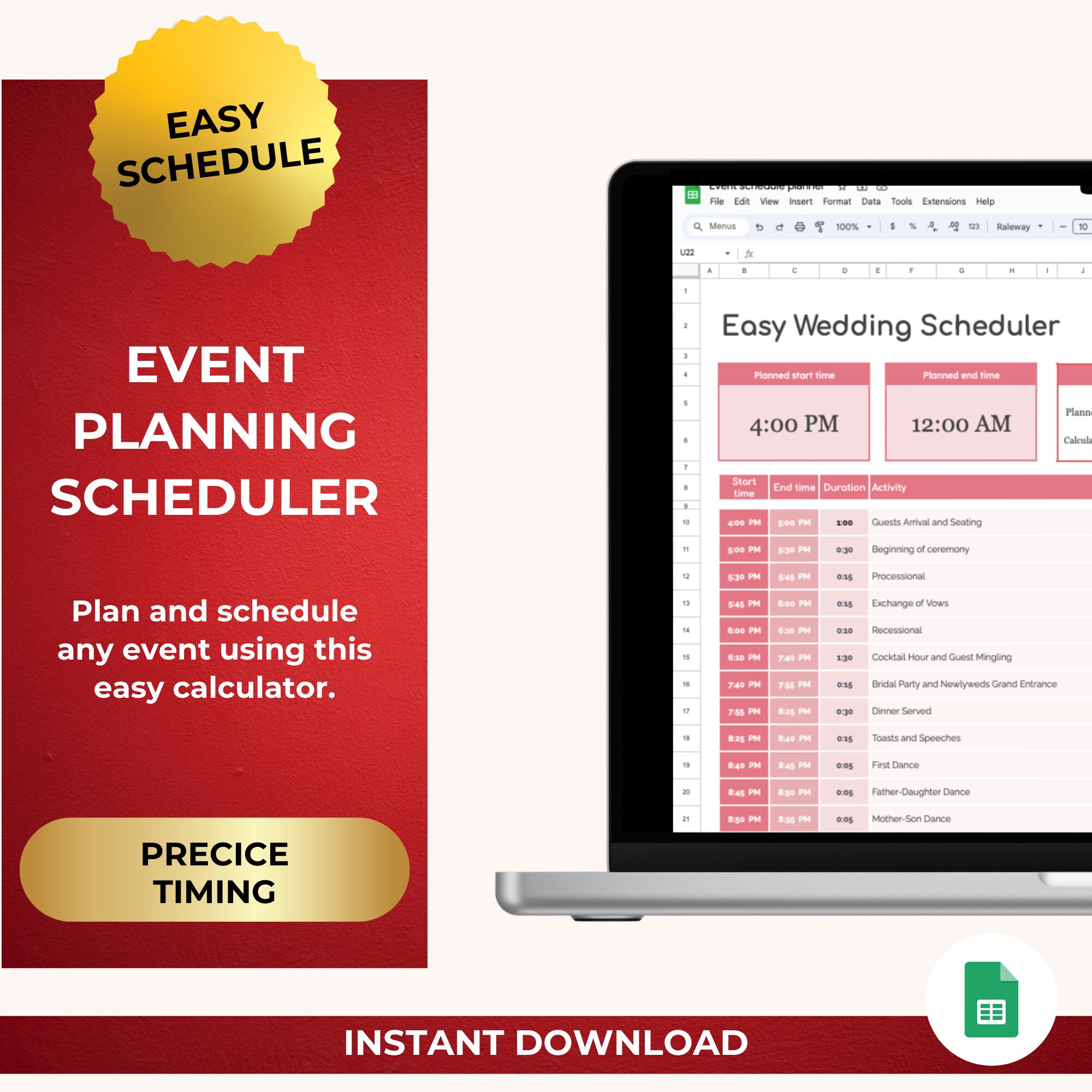 Event Scheduler - Event Planner - Wedding Scheduler - Wedding Planner ...