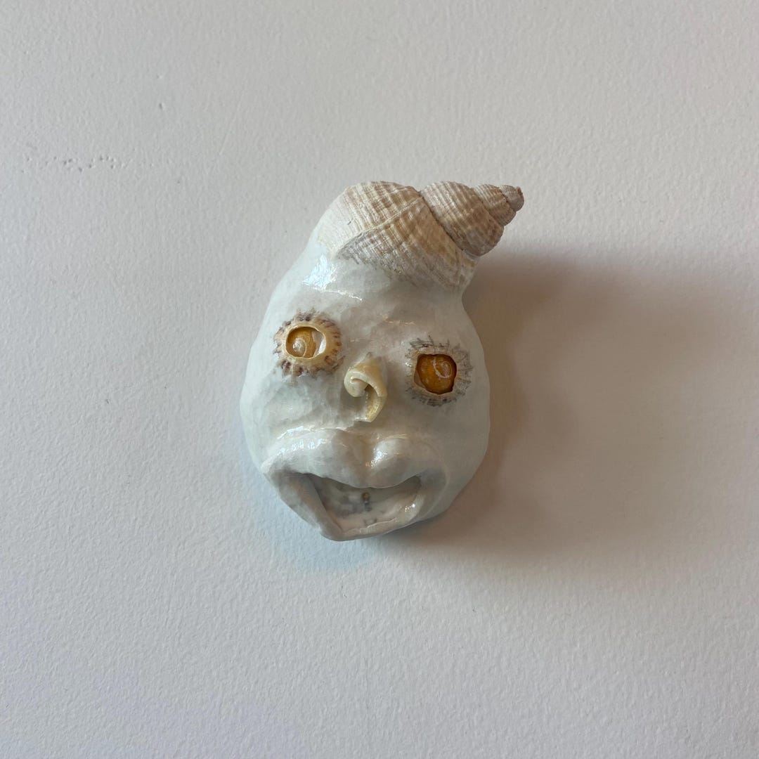 No.27 /// Clay Face Wall Decor Art Wall Hanging Handmade Unique Home ...