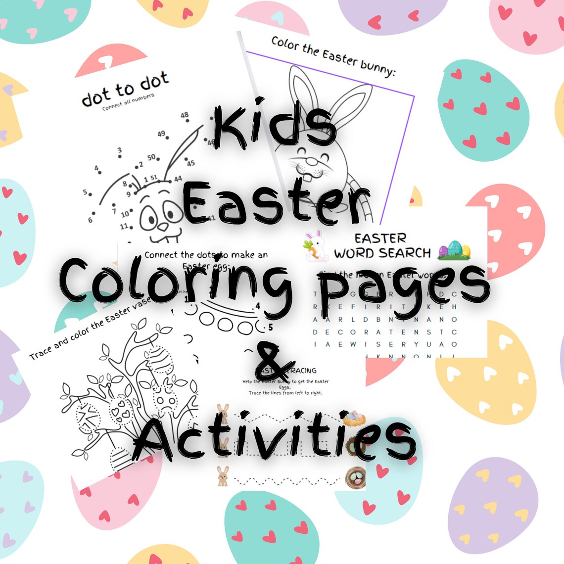 Printable Easter Preschool Activity, Toddler Coloring Activity, Easter ...