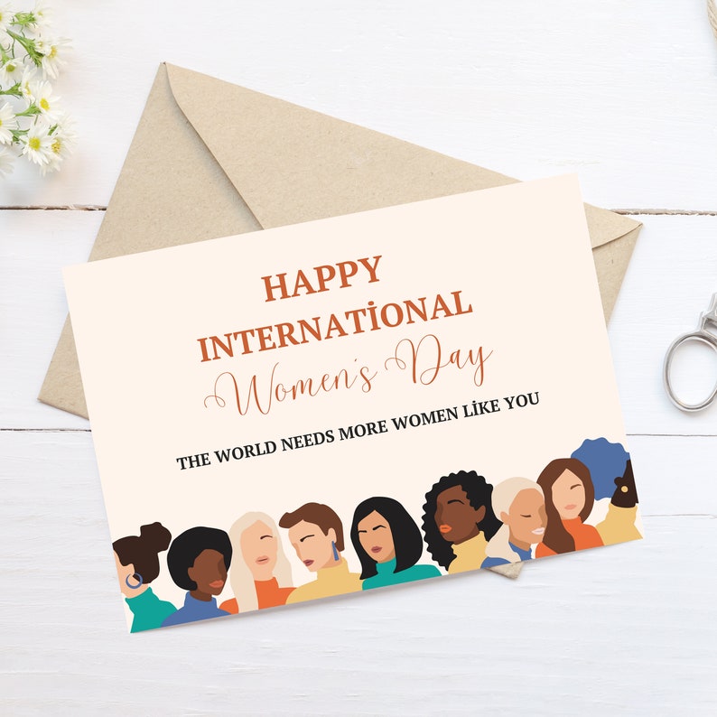International Women's Day Card Printable Happy Women's Day Card Women's ...