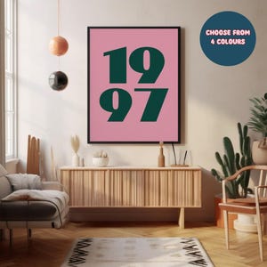 1997 Retro Print - Nostalgic Birthday Decor, Vintage Year Poster ...