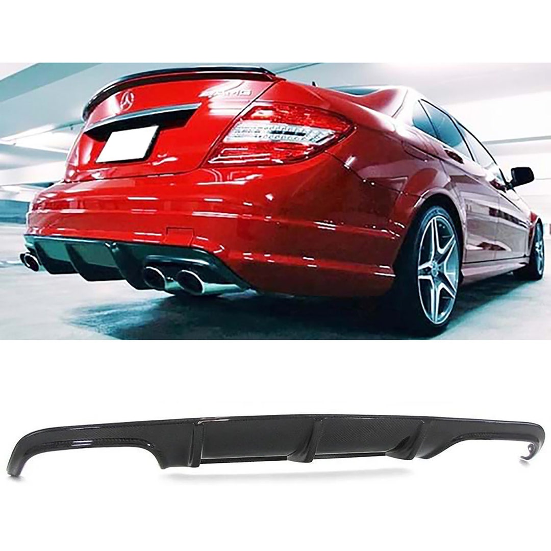 For MERCEDES W204 C63 Amg Rear Diffuser Diffusor Spoiler Body Kit Gloss ...