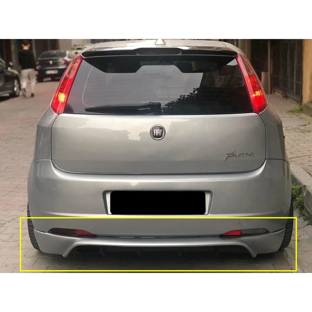 Rear Diffuser Diffusor Lip Rieger Raw Black Fit for Fiat Punto Grande ...
