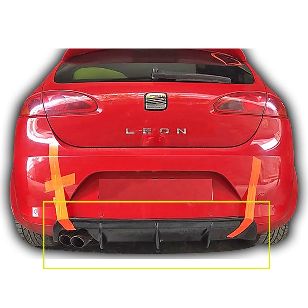Rear Diffuser Diffusor Lip Gloss Black Fit for Seat Leon Mk2 2006-2009 ...