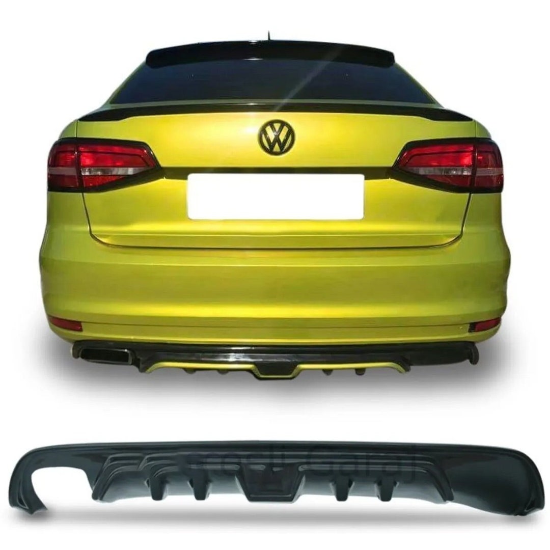 Rear Diffuser Diffusor Lip Custom Gloss Black Fit for VW Jetta Mk6 FL ...