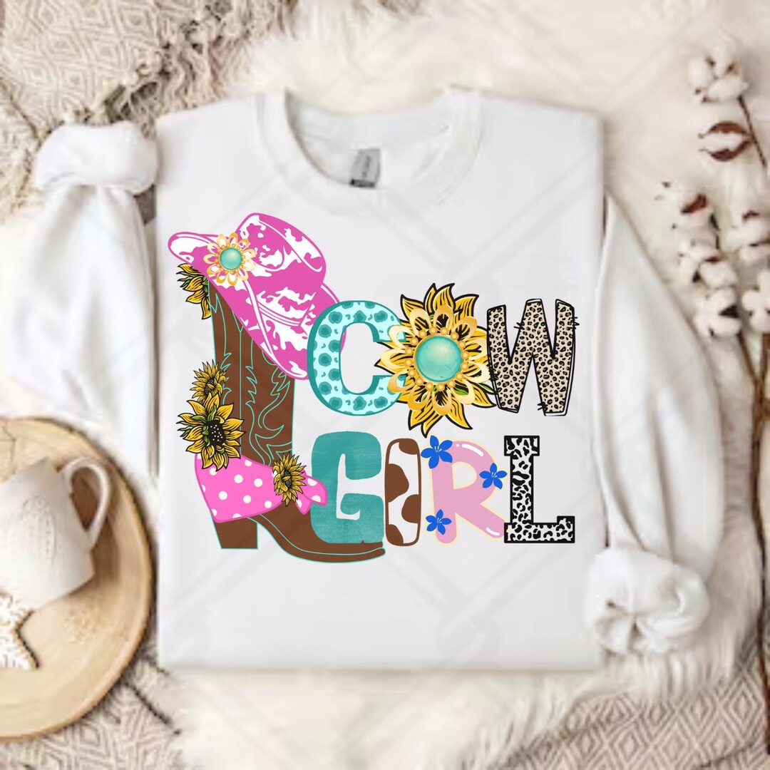 Western Cowgirl Boot Sublimation - Etsy
