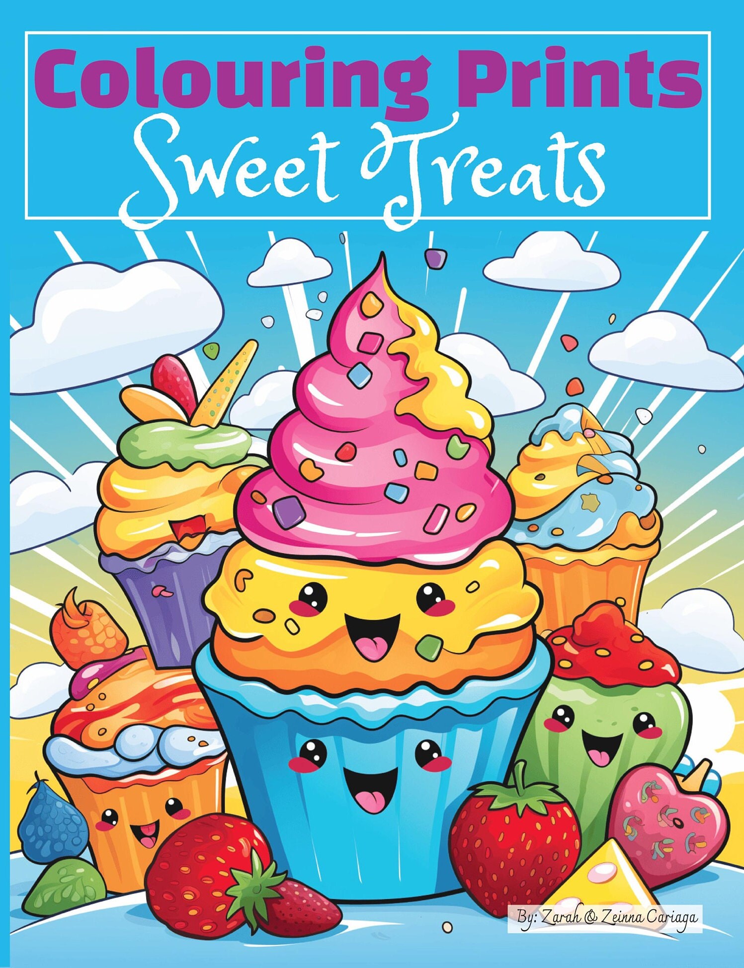 Printable Colouring Pages for Kids:sweet Treats and Cute Desserts - Etsy