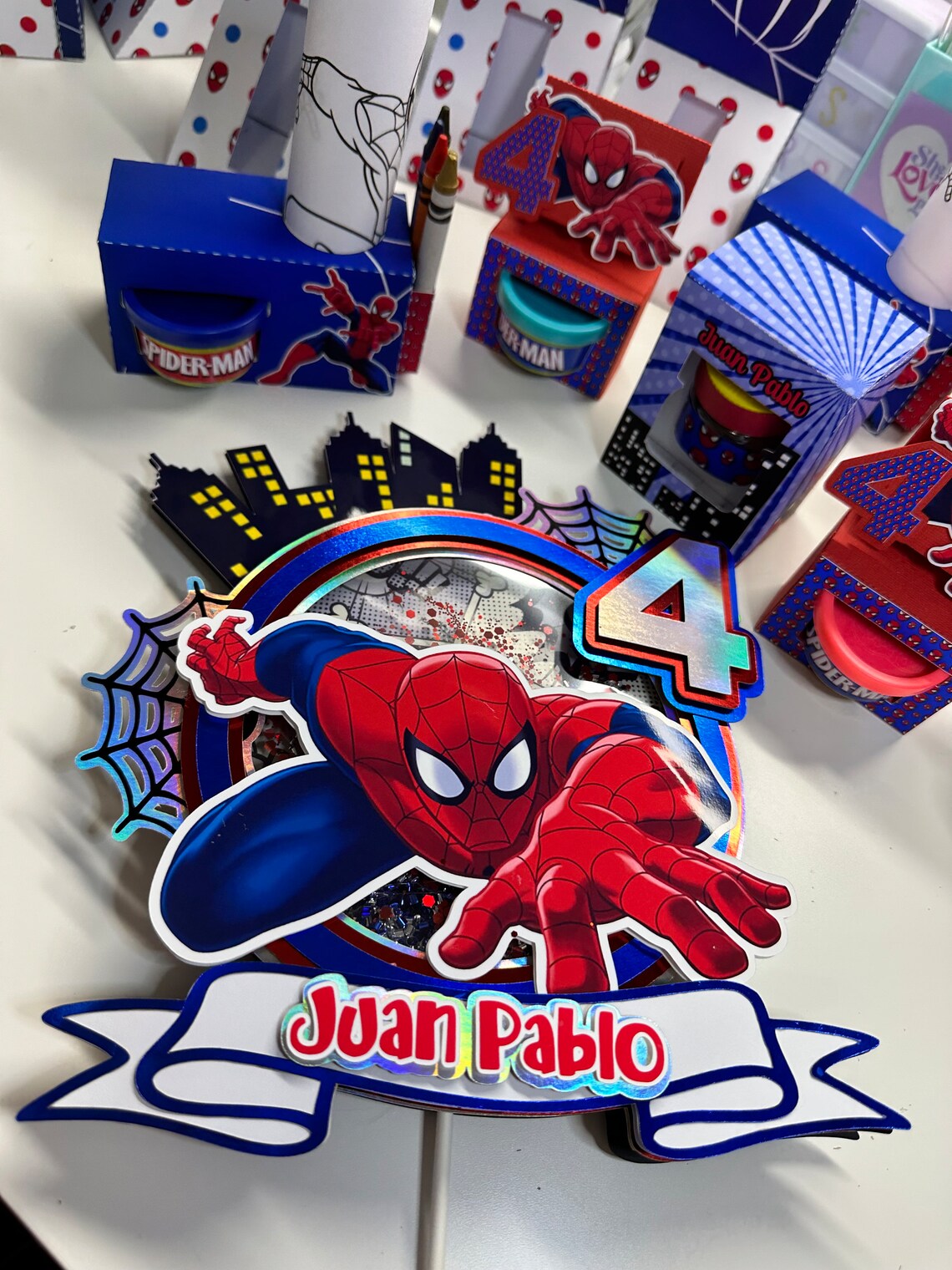 Spiderman Pringles With Dome, Spiderman Birthday Decor, Spiderman Party ...