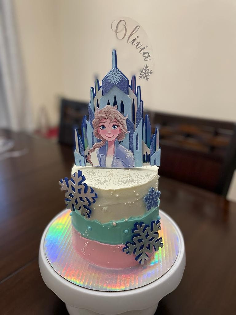 Elsa Frozen Cake Topper a Frozen Adventure, Disney Frozen Decor Party ...