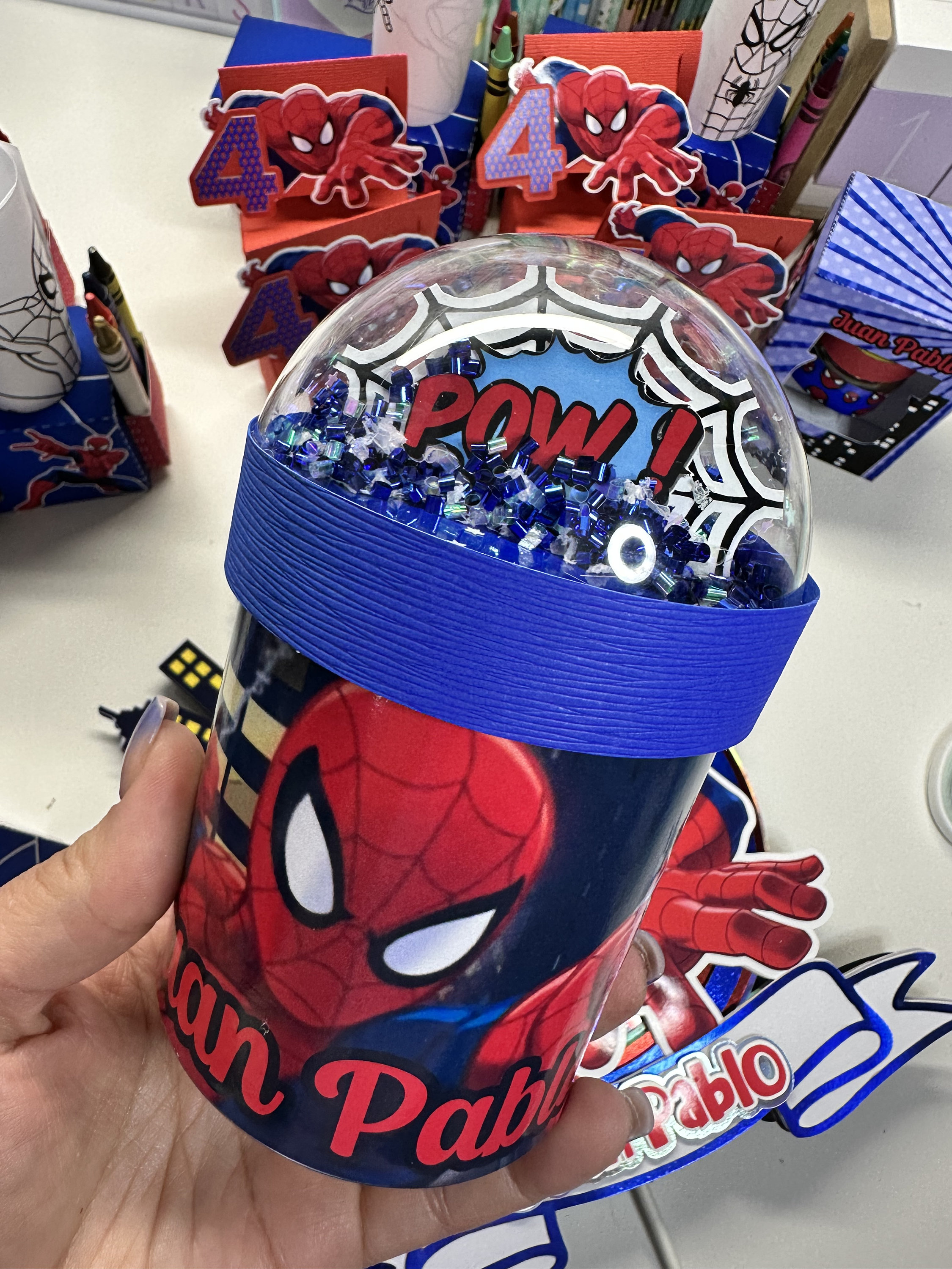 Spiderman Pringles With Dome, Spiderman Birthday Decor, Spiderman Party ...