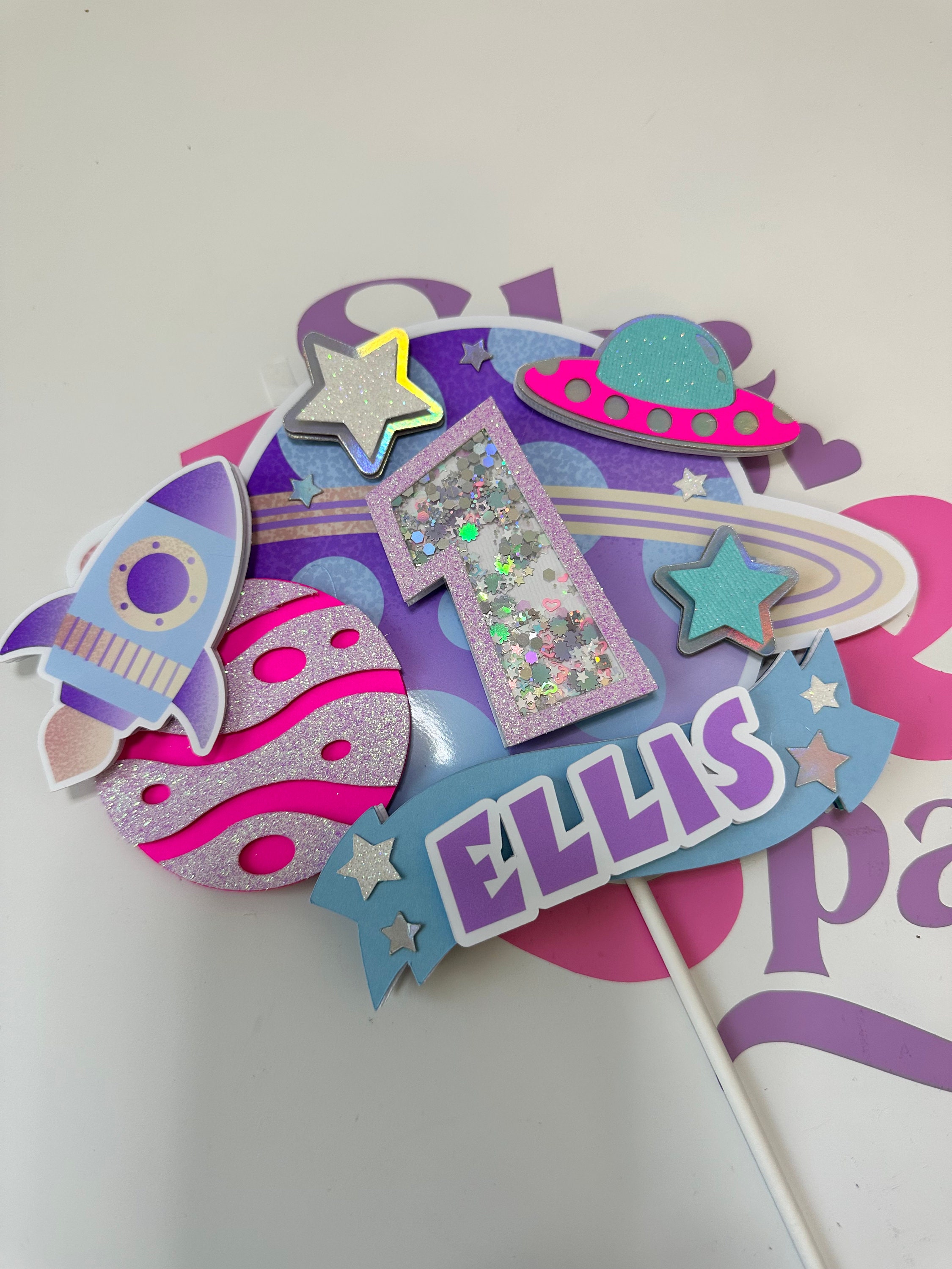 Cake Topper Planets, Moon, Rocket Cake Topper, Sky Cake Topper, Planets ...